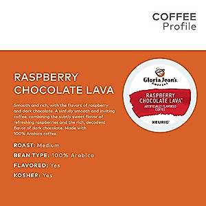 Gloria Jean's Coffees Raspberry Chocolate Lava, Single-Serve Keurig K-Cup Pods, Flavored Medium Roast Coffee Pods, 96 Count