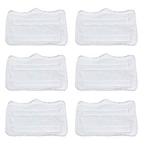 The Elixir Eco Green Microfiber Replacement Washable Cleaning Mop Pads Cleaner for Shark Steam & Spray Mop Replacement Pads S3101, S3250, S3251, S3202, SK410, SK4350CO, SK460, SK140, SK141 (Pack of 6)