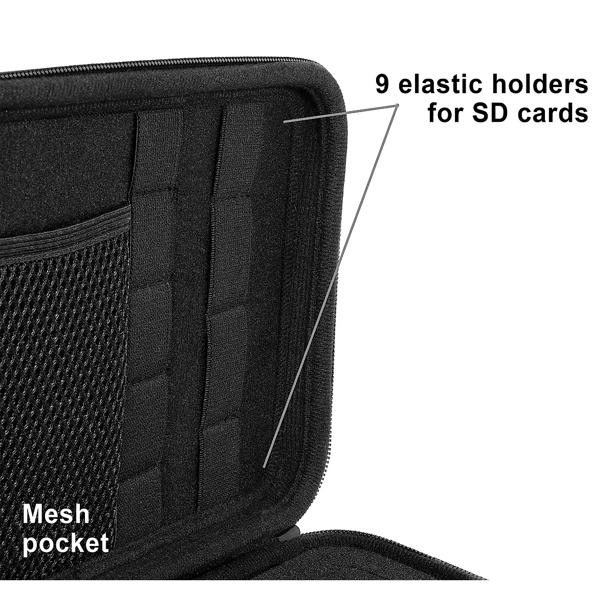 Professional Portable Recorder Case with DIY foam inlay for ZOOM H1, H2N, H5, H4N, H6, F8, Q8 Handy Music Recorders, Charger, Mic Tripod Adapter and Accessories (Polyester Black)