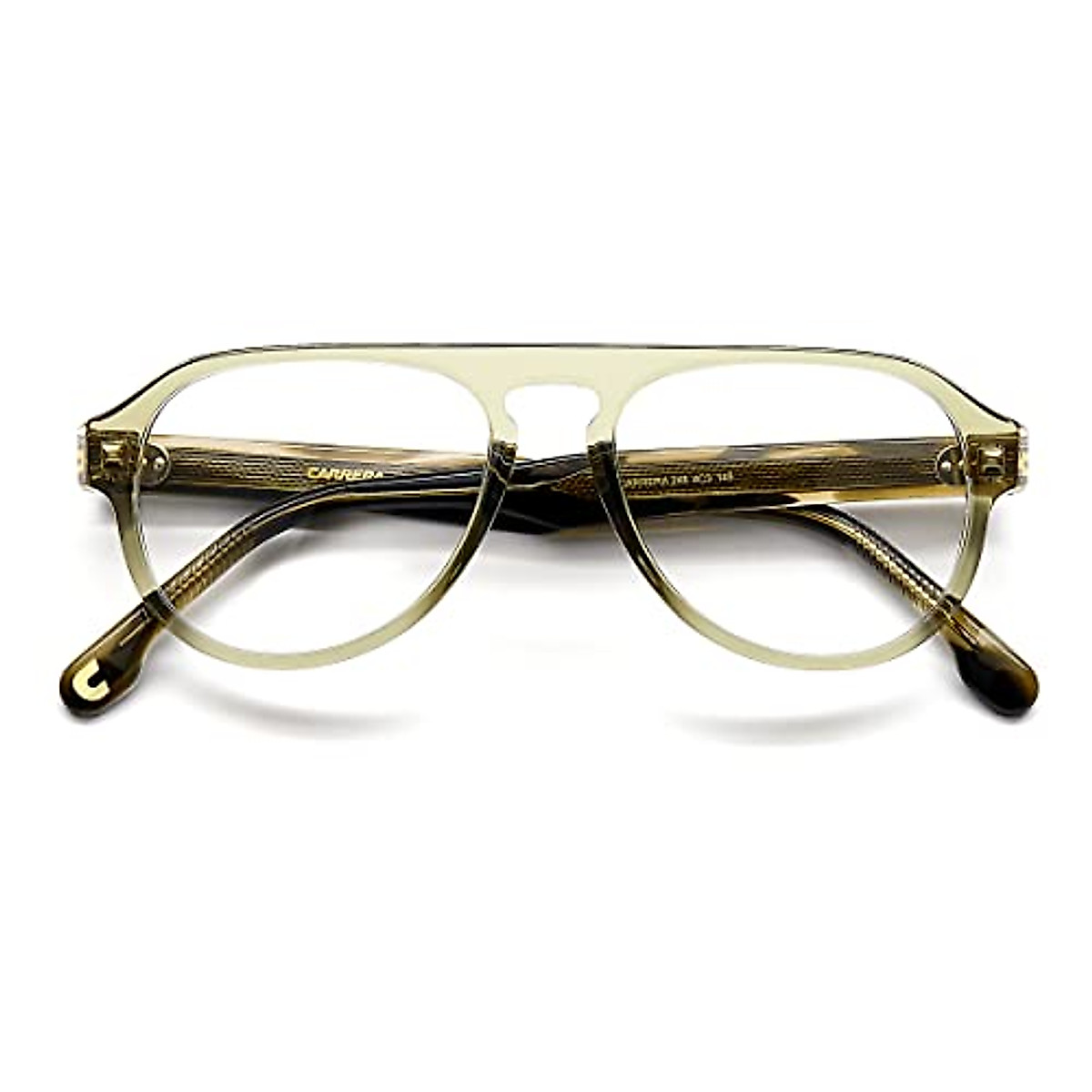 Carrera 248 Aviator Prescription Eyewear Frames, Olive, 52mm, 17mm