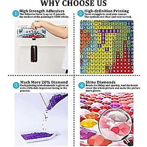 12 Pack Diamond Painting Kits, 5D Diamond Art Kits for Adults Full Drill Diamond Paintings Kit Crafts for Adults Beginners, DIY Beach Diamond Painting Packs Gem Art Home Wall Decor 11.8x15.7in