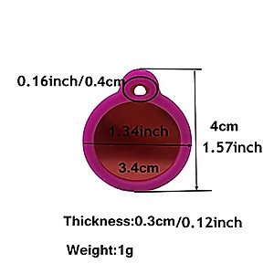 Silicone Circle Dog tag Silencer Quiet Noisy pet tag Sleeve Round Personalized pet ID Tags Protector Lightweight pet tag Silencer with 6 Colors