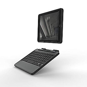 ZAGG Rugged Book Detachable Case and Magnetic-Hinged Keyboard for iPad Air, iPad Air 2, & iPad 9.7 inch, - Multi-Device Bluetooth Pairing, Backlit Keyboard - USB-C to USB-C Cable Included (Black)