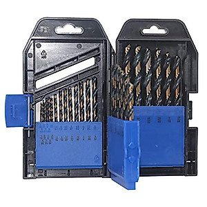 Drill America - KFD29J-RB 29 Piece Heavy Duty High Speed Steel Drill Bit Set with Black and Gold Finish in Rectangular Case (1/16" - 1/2" x 64ths), KFD Series
