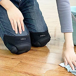 JYBTAA Plus Size Knee Pads For Cleaning Floors,Gardening , Women Pad With Soft Inner Liner, Adjustable Kneeling Suitable Garden,Flooring Yard,Construction,Black XL