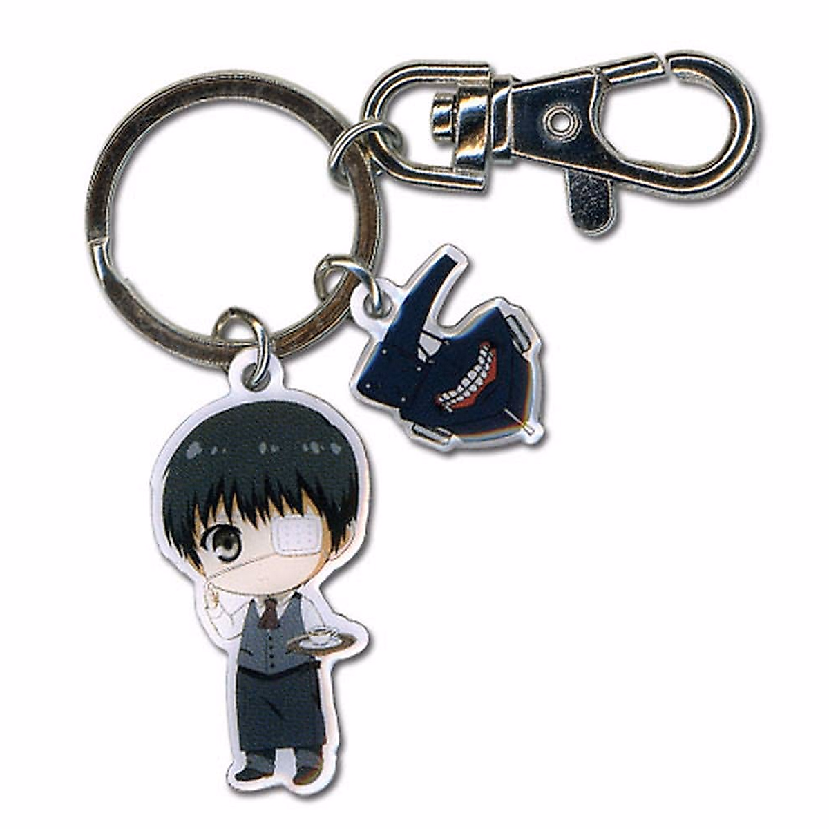 Great Eastern Entertainment Tokyo Ghoul- SD Kaneki & Mask Metal Keychain Multi-colored, 2"