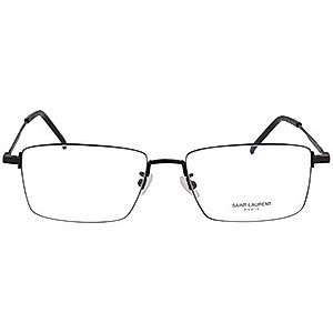 SAINT LAURENT Saint Laurent SL 413 WIRE 002 Black Metal Rectangle Eyeglasses 55mm,55-16-145