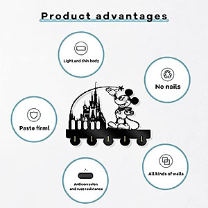 Disney Castle Theme Wall Decor Hooks Customize Household Door Decor Hooks Multi-Function Wall Coat Bags Clothes Hook Keys Holder