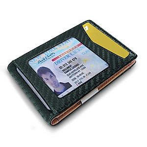 BULLIANT Slim Wallet Men, Leather Wallet Front Pocket Card Holders for Gift Men 3"X4.3"