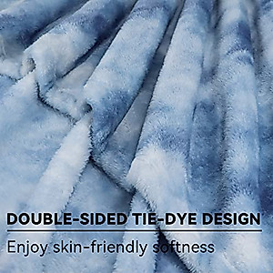 Fleece Throw Blanket Cozy Soft Lightweight Throw Blankets Warm Plush Haze Blue fall blankets and throws Couch Sofa Bed Camping Travel Picnic Outdoor Blanket Bedding Kid Baby Boys Girls Adults 50x70 in