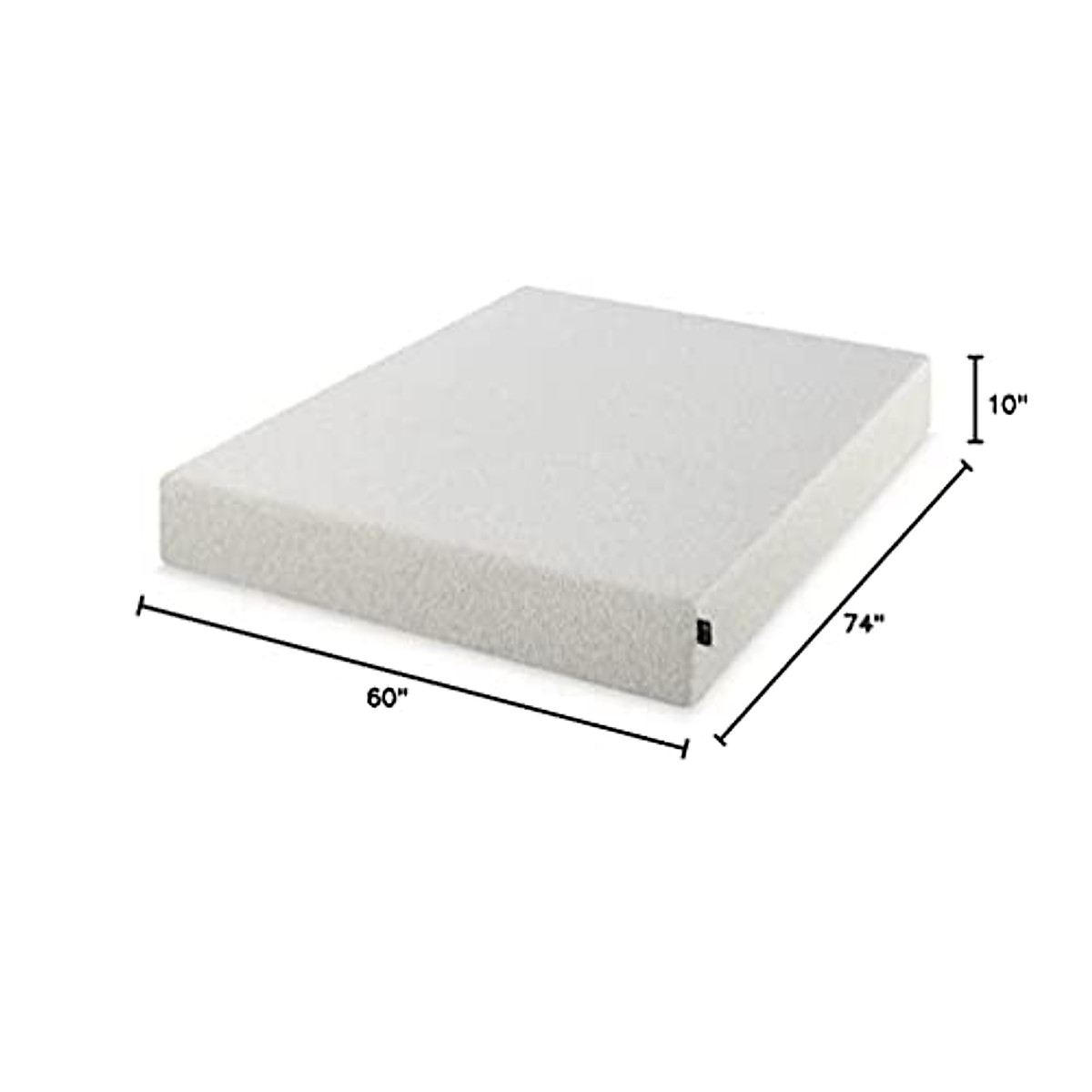 ZINUS 10 Inch Ultima Memory Foam Mattress / Short Queen Size for RVs, Campers & Trailers / Mattress-in-a-Box