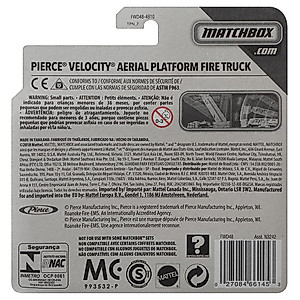 Matchbox Pierce Velocity Aerial Platform FIRE Truck Working RIGS