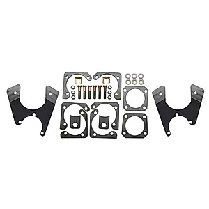 Speedway Rear Drill/Slotted Disc Brake Kit, 64-72 GM A-Body, Red