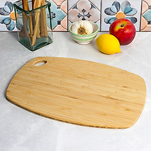 Totally Bamboo Jet Series Dishwasher Safe Bamboo Cutting Board, Medium, 13-1/2" x 9"