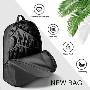 2 PCS Anime Backpack and Black Lunch Bag, Casual Laptop Bag with Adjustable Shoulder Strap Comfortable Shoulders Bookbag