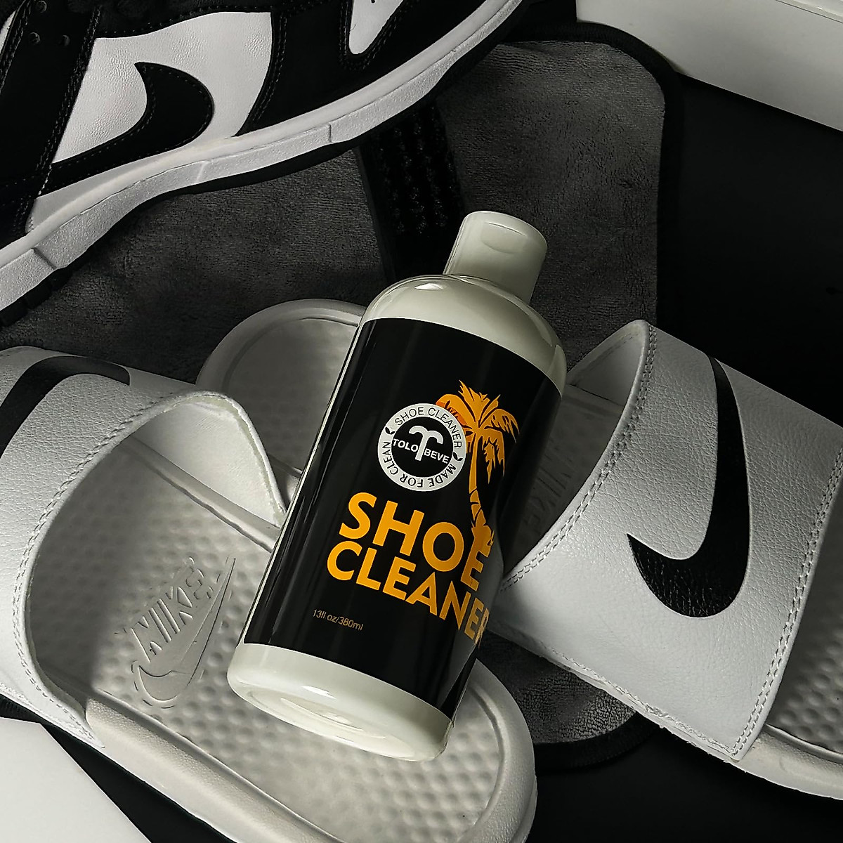 Tolobeve 12Oz Shoe Cleaner Kit, White Shoe Cleaner Sneakers Kit, Sneaker Cleaning Kit, Shoe Cleaning Kit for White Shoes,Suede Shoe,Tennis Shoe,Leather,Canvas