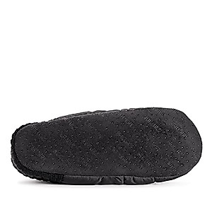 MUK LUKS Men's Quilted Slipper Booties, Ebony, 11-13
