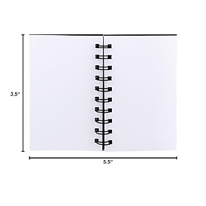 UCreate Mini Poly Cover Sketch Book, Heavyweight, 5.5" x 3.5", 50 Sheets, 6 Books