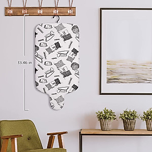 Duwee 15"x30" Table Top Ironing Board Extra Wide with Anti-Rust Hanging Hook and Removable Washable Cotton Cover, Steel Mesh Top Ironing Boards with 10mm Thicken Double Layers Feltpad and Foam,White