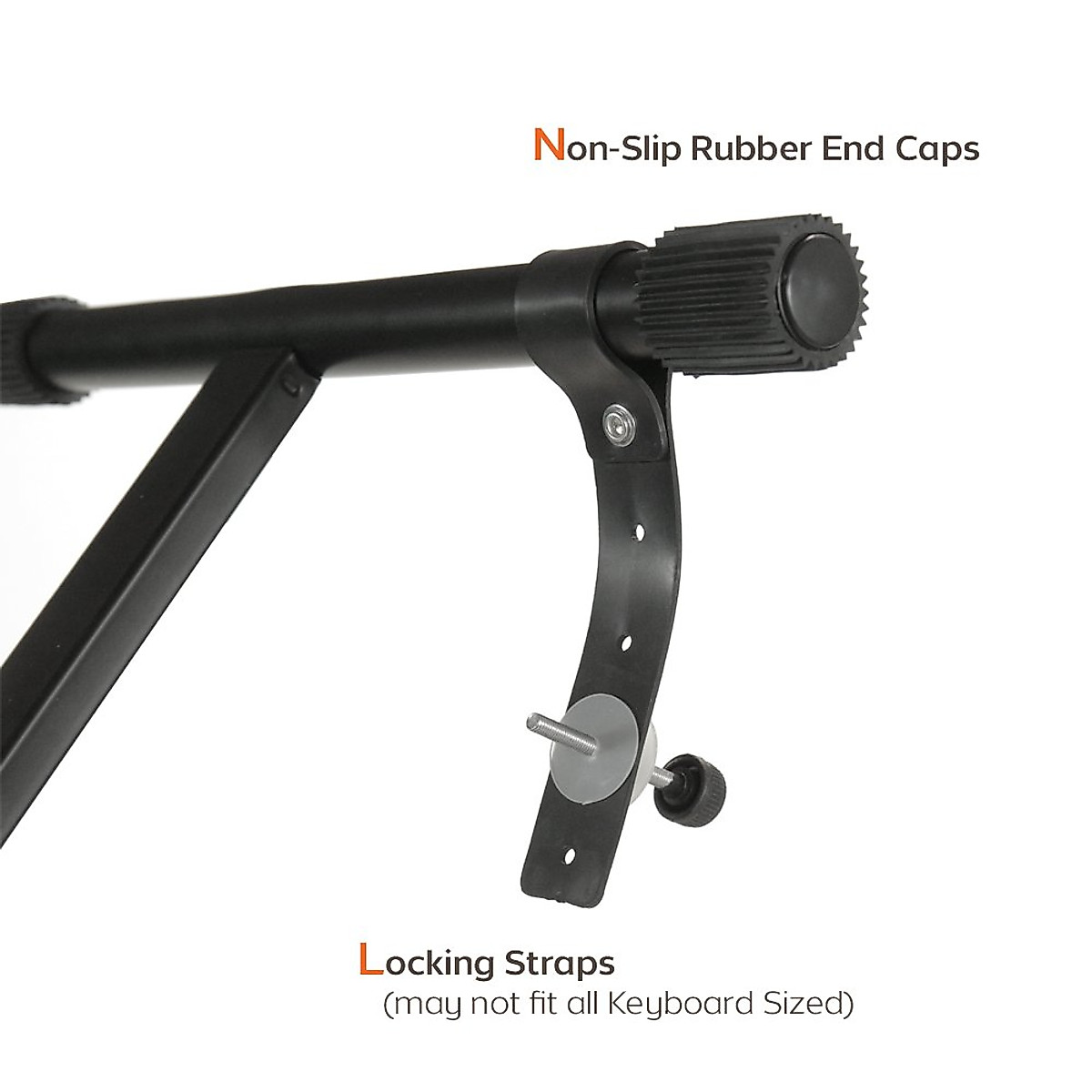 PARTYSAVING Pro Series One-Tier Portable Single-X Keyboard Stand with Locking Straps, APL1157