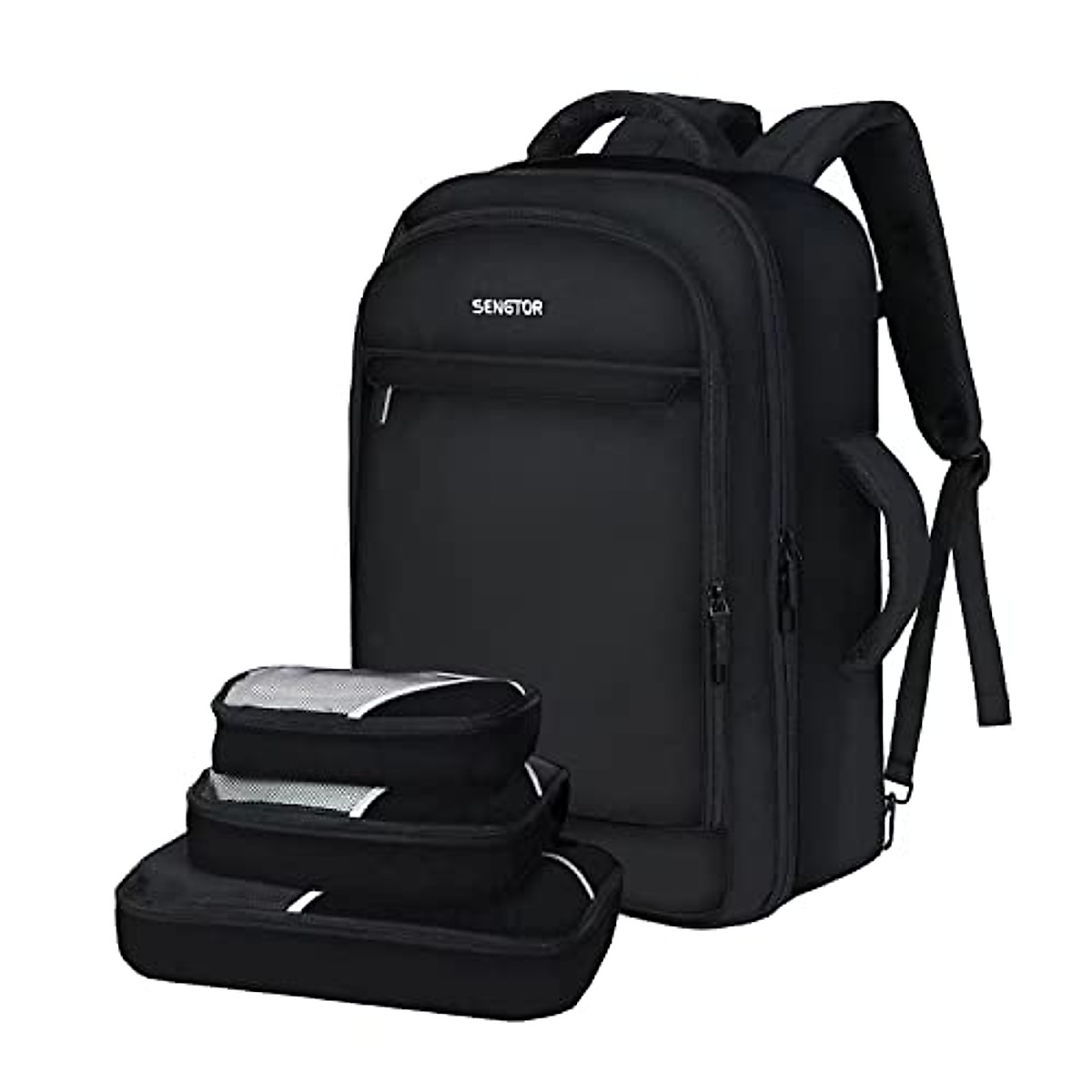 Sengtor Travel Backpack for Men Women 18.4 Inch Flight Approved Carry-on Backpack Waterproof Large 45L Luggage Daypack Business Weekender Overnight Backpack