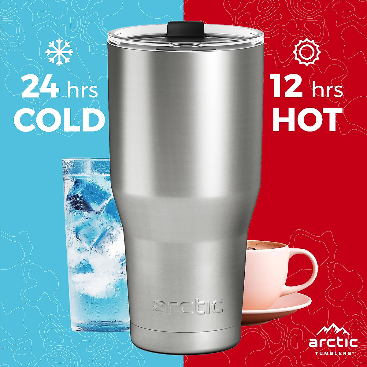 Arctic Tumblers | 30 oz Green Insulated Tumbler with Straw & Cleaner - Retains Temperature up to 24hrs - Non-Spill Splash Proof Lid, Double Wall Vacuum Technology, BPA Free & Built to Last