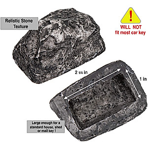 FingerLakes Hide-A-Spare Key Fake Rock - Looks, Feels & Weighs Like Real Stone - Safe for Gardens, Yards, Geocaching