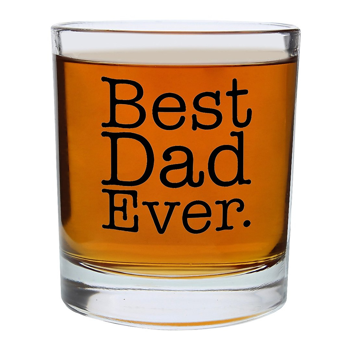 ThisWear Father Day Gifts for Dad Best Dad Ever Birthday Gifts for Dad Perfect Gifts for Dad Gift Lowball Glasses 2-Pack Round Lowball Tumbler Set Black