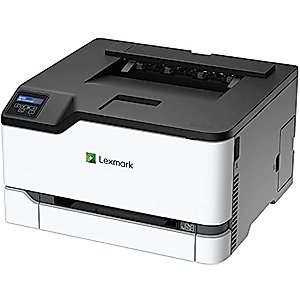 Lexmark CS331dw Laser Printer - Color - 26 ppm Mono / 26 ppm Color - 600 dpi Print - Automatic Duplex Print - Wireless LAN, White/Gray, Medium (40N9020)