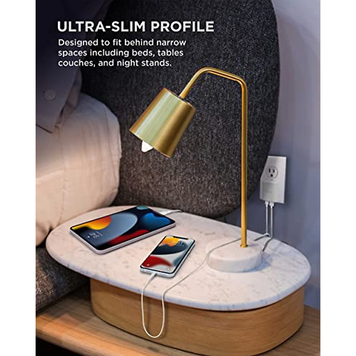 iHome USB C Charger: AC Pro 20W Multiport USB Charger (1 USB-C Port, 1 USB-A Port), Flat USB C Charger Block, Dual Port USB Plug Adapter & Phone Charging Block