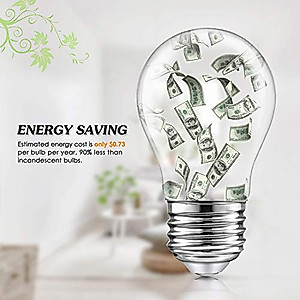 TOBUSA 12-Pack Dimmable Globe A15 LED Bulbs 60W Equivalent, 6W Vintage E26 Edison Bulb 2700K Warm White, AC 120V, Great for Ceiling Fan, Bathroom Vanity Fixtures