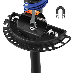 Cross Land Bike Repair Stand with Quick Release Bicycle Maintenance Rack Bike Workstand Height Adjustable and Portabl with Tool Tray Extensible Bike Repair Rack for Road & Mountain Bikes