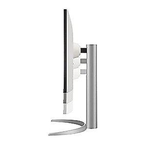 LG 27UP650-W Monitor 27” UHD (3840 x 2160) IPS Display, VESA DisplayHDR 400, DCI-P3 95% Color Gamut, 3-Side Virtually Borderless Display, Height/Pivot/Tilt Adjustable Stand – Silver