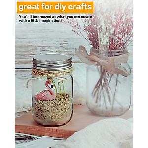 12oz Glass Jars With Lids Regular Mouth 20 Pack -Mason Jars 12 oz For Crafts, Meal Prep, Canning Jars For Food Storage Frascos De Vidrio Con Tapa Para Conservas-with 20 Chalkboard Stickers-Silver Lid