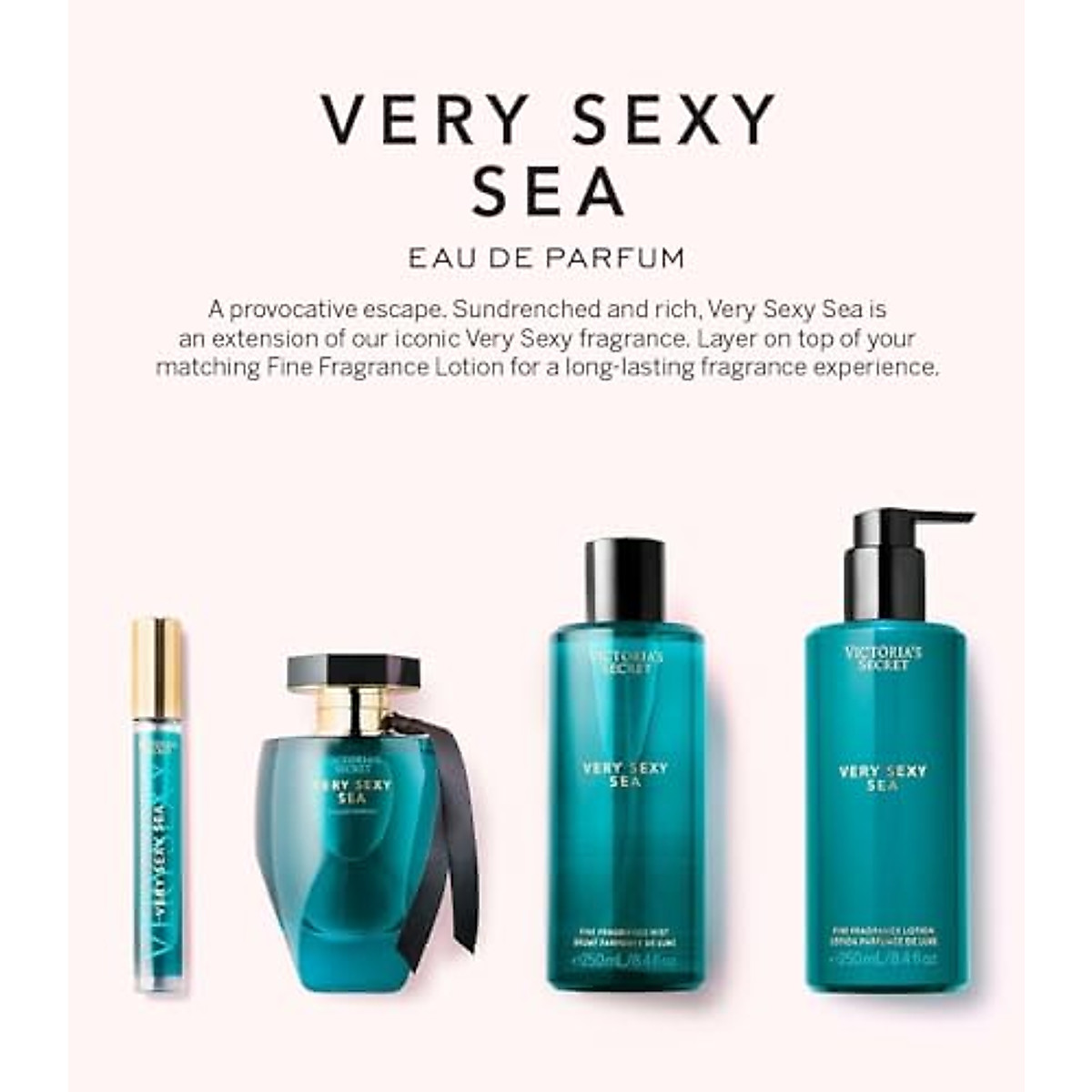 Victoria's Secret Very Sexy Sea Eau de Parfum, Notes of Italian Bergamot, Neroli Blossom & Sundrenched Cedar, Perfumes for Women (1.7 oz)