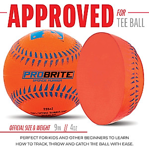 Franklin Sports - Pro Brite - Neon Rubber Teeball - MLB - Youth Tball - Baseball + Softball - Indoor & Outdoor Use