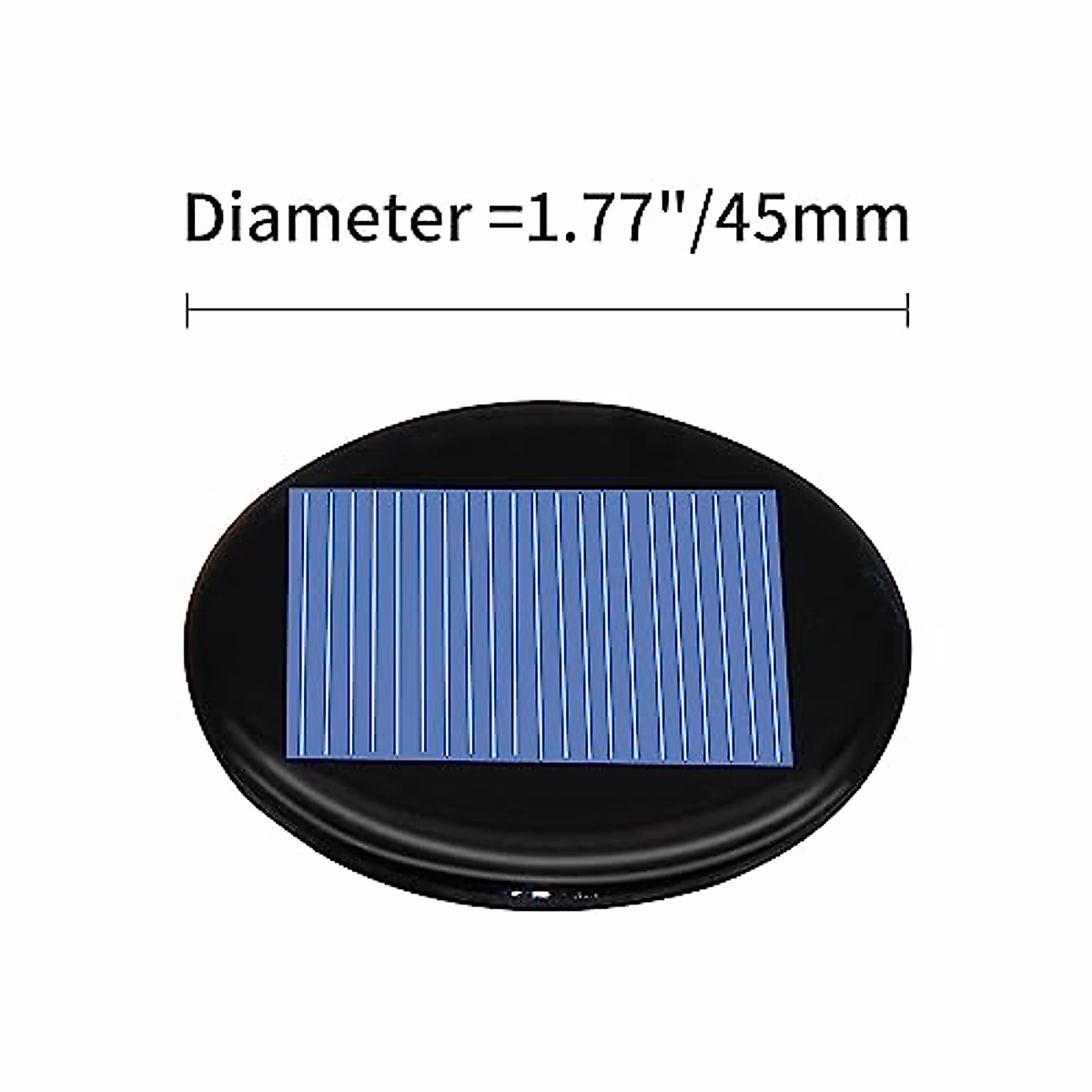 10Pcs Mini Solar Panels for Solar Power, 0.5V 270mA Mini Solar Panel Kit DIY Electric Toy Photovoltaic Cells Solar Epoxy Cell Charger Diameter 1.77"(45mm)