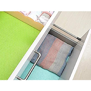 Islmlisa E-lishine Multifunctional Refrigerator Pads Moisture Absorption Pad Washable Can Be Cut Refrigerator Mats Drawer Table Placemats,Shelves Drawer Table Mats,Set of 4 (Green)