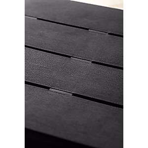 Keter Adirondack Deluxe Patio Side Table with Two Tiers and Easy Assembly - Perfect for Outdoor Fire Pit Seating, Graphite