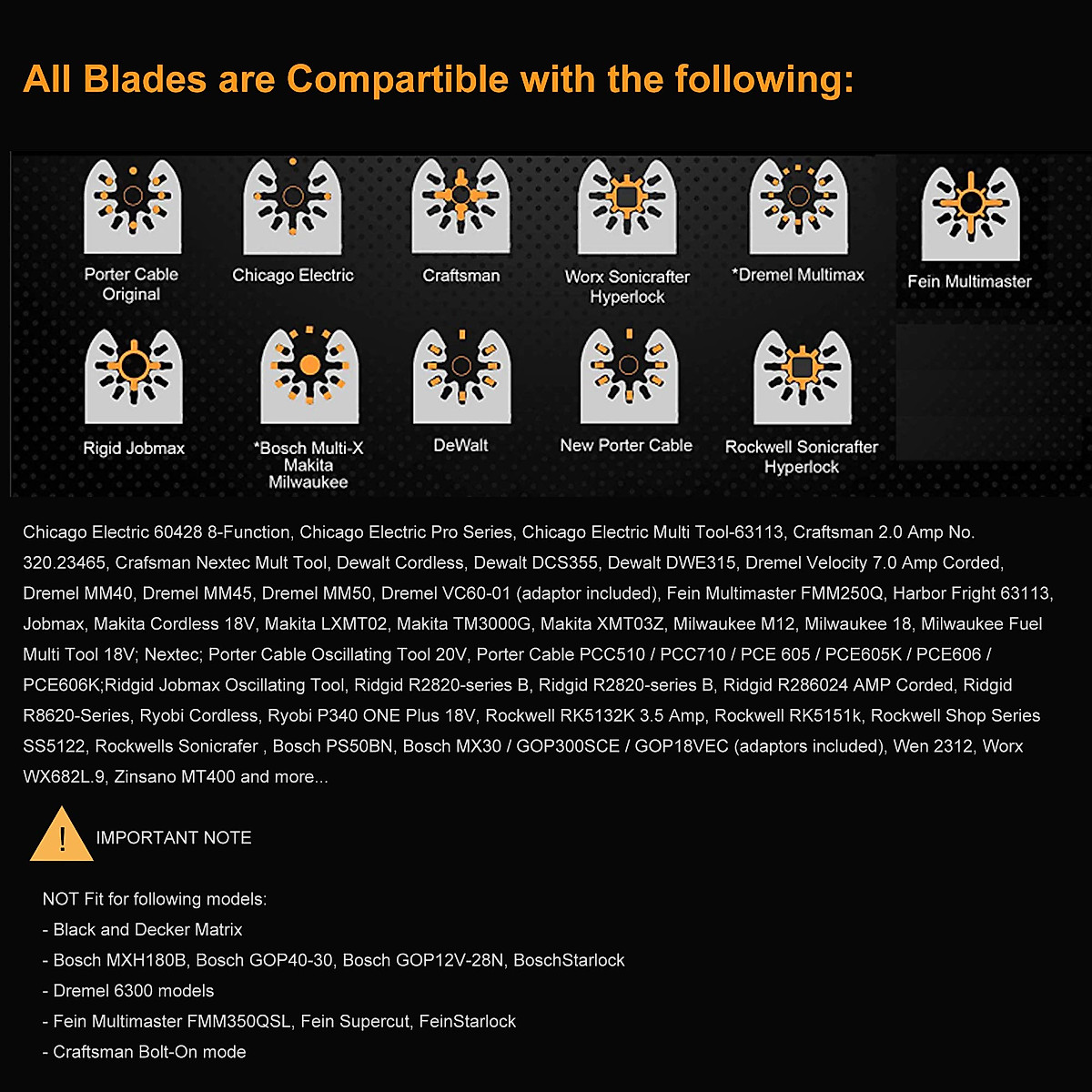 HEMUNC Oscillating Tool Scraper Blades 3Pack for Caulk Adhesive Sealant Removal for Dewalt Milwaukee Ryobi Bosch Craftsman Dremel Mulimaster Rockwell Multitool Scraper Blades