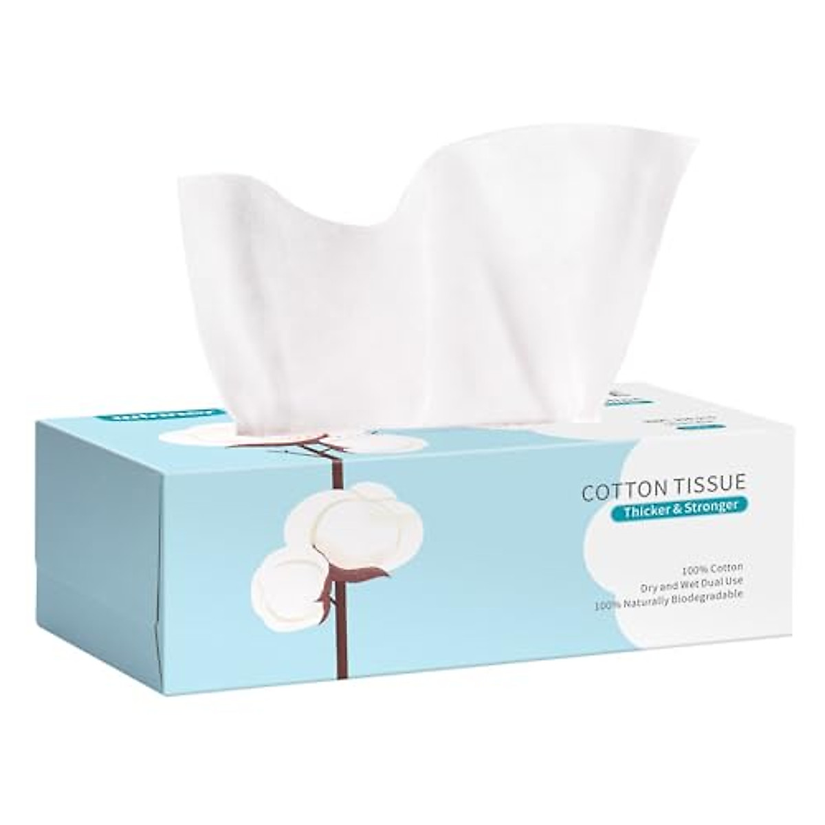 Winner Disposable Face Towels, 100% Natural Cotton, OEKO-TEX® Certified, Cleansing Towels, Lint-Free, Hand Wipes, Makeup Removers, For Dry and Sensitive Skin, Facial Towels, 20x20cm, Pack of 100