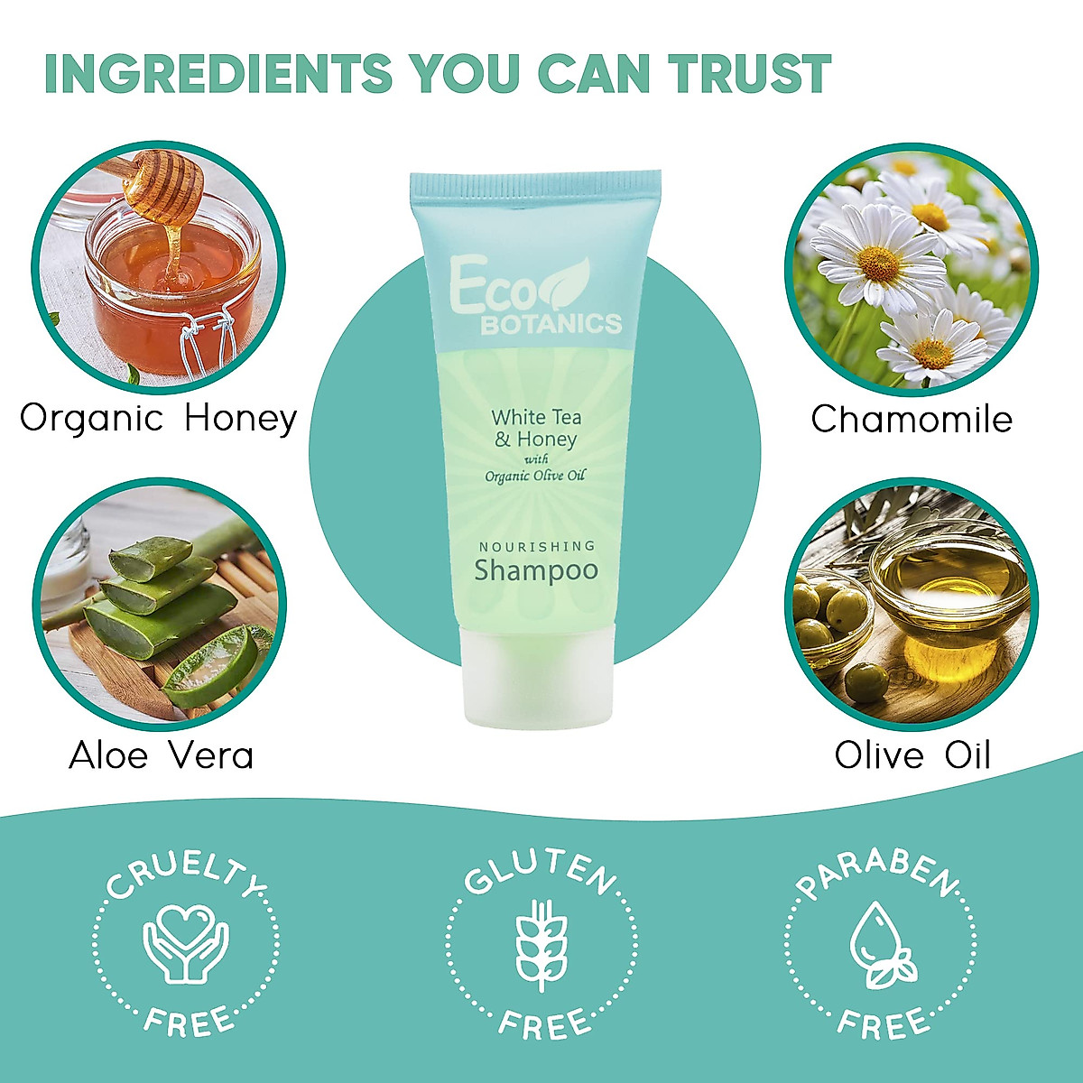 Eco Botanics Travel-Size Hotel Shampoo .85 oz (Case of 100)