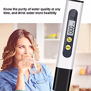 auons Digital TDS Meter for Water, High Accuracy TDS Water Quality Tester Pen for Hydroponics, Household Drinking Water, Pool and Aquarium, 0-9990 ppm Measuring Range