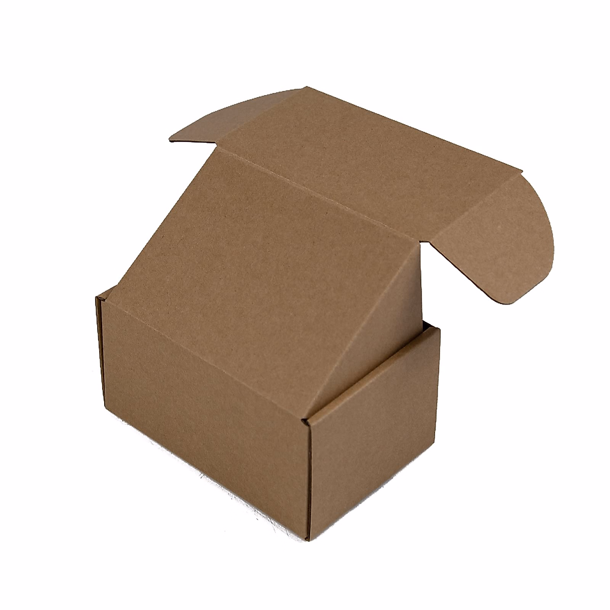 Sodissa 6x4x3 Inches Shipping Boxes Pack of 25, Brown Corrugated Cardboard Boxes for Small Bussiness