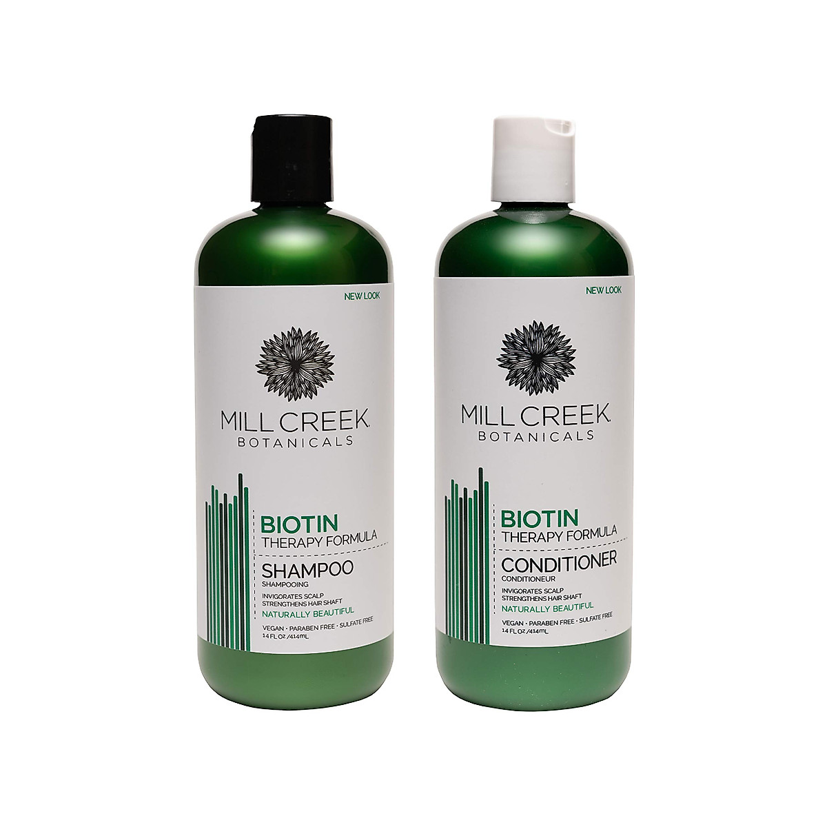 Mill Creek Botanicals Biotin Shampoo and Conditioner Hair Growth Bundle