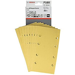 Bosch Professional 2608605257 Wood Top Velcro 8 hole93x185 G180, 93 x 186 mm