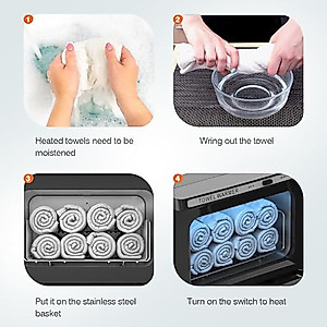 Hot Towel Warmer, Spa Towel Cabinet 8L Professional Mini Towel Heater, Towel Warmer for Facials SPA Barbershop Esthetician (Black)