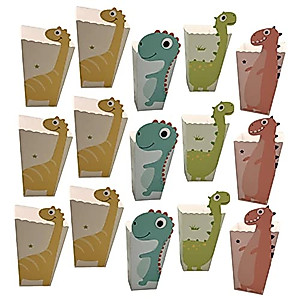 Abaodam 72 Pcs Mini Treat Bags Disposable Containers Bulk Popcorn Dinosaur Candy Bags Popcorn Gift Movie Popcorn Bucket Popcorn Bulk Individual Bags Paper Popcorn Boxes Popcorn Paper Bags