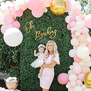 Wooden Baby Shower Sign with Gold Painted, Perfect Baby Shower Party Banner for Baby Shower Boy/Girl Decorations Gender Reveal Backdrop Party Photography Background