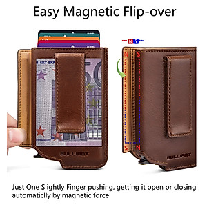 Bigant Mens Slim Wallet Card Holder, Aluminium Money Clip Wallet fot Gift Men 8 Cards,RFID Blocking